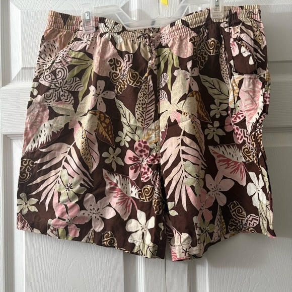 Basic Editions | Shorts | Basic Editions Floral Brown Shorts | Poshmark